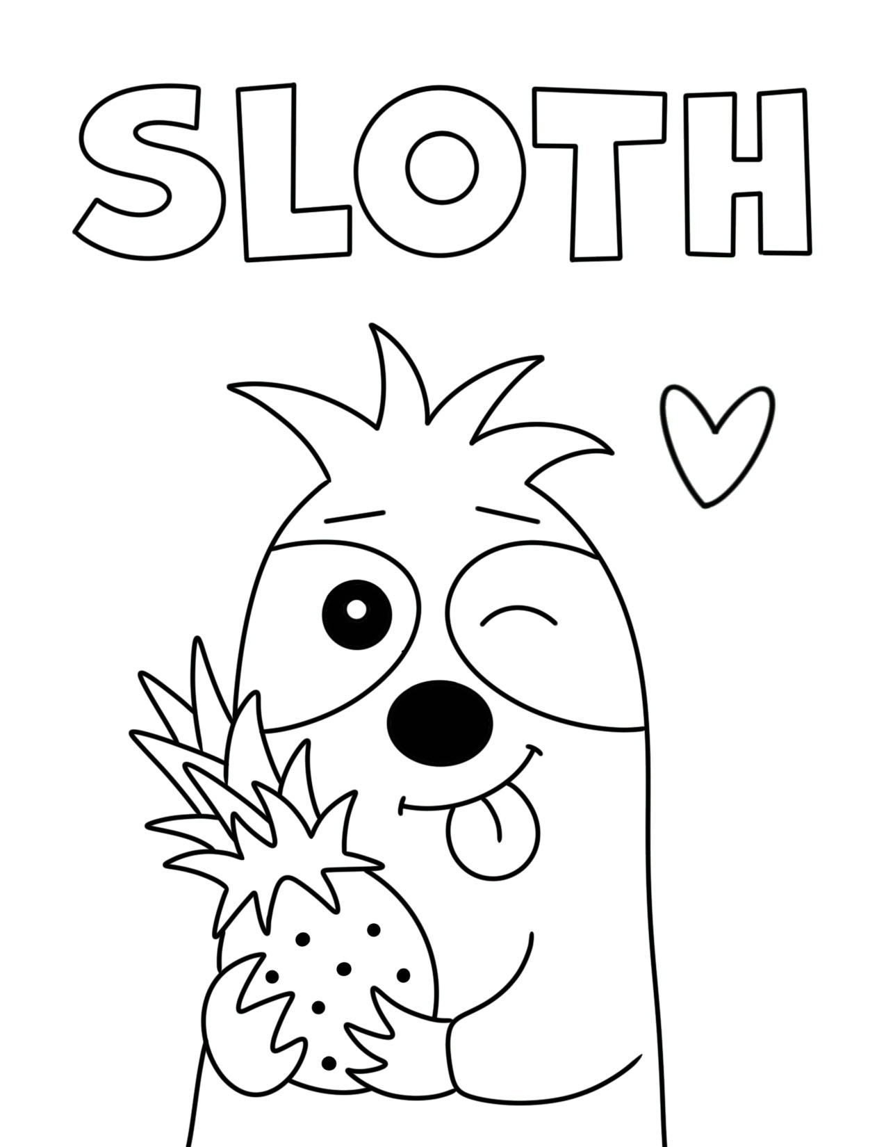 Free Sloth Coloring Pages for Preschool (Easy Printable Coloring Sheets ...