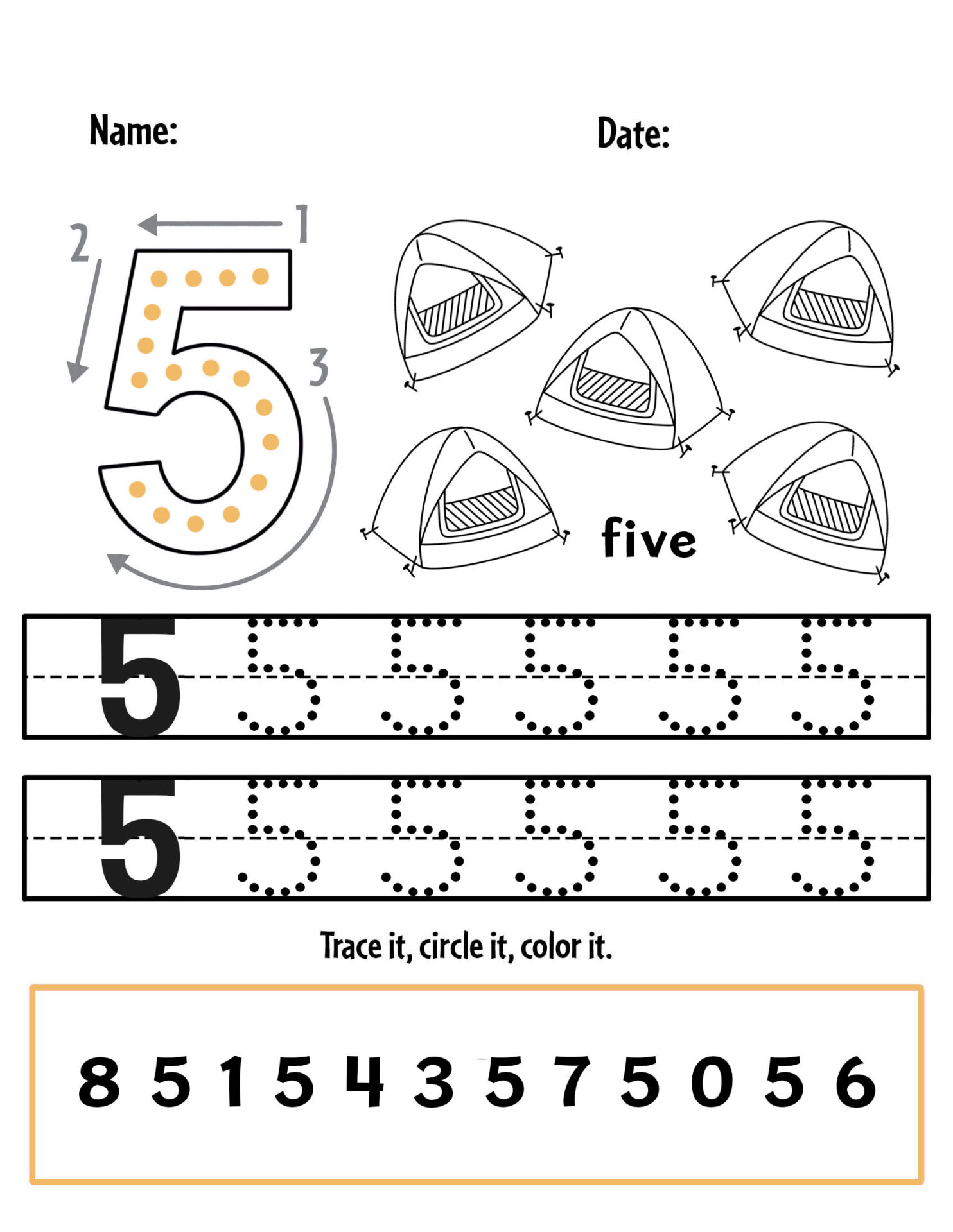 Free Printable Number Tracing Worksheets! ⋆ The Hollydog Blog