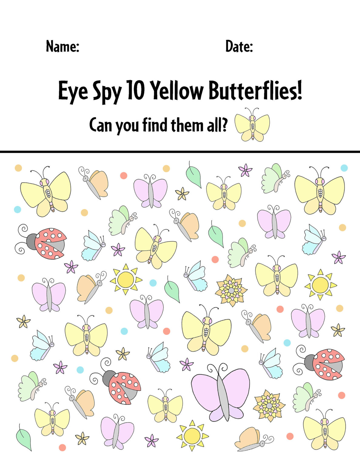 FREE Butterfly Worksheets! ⋆ The Hollydog Blog