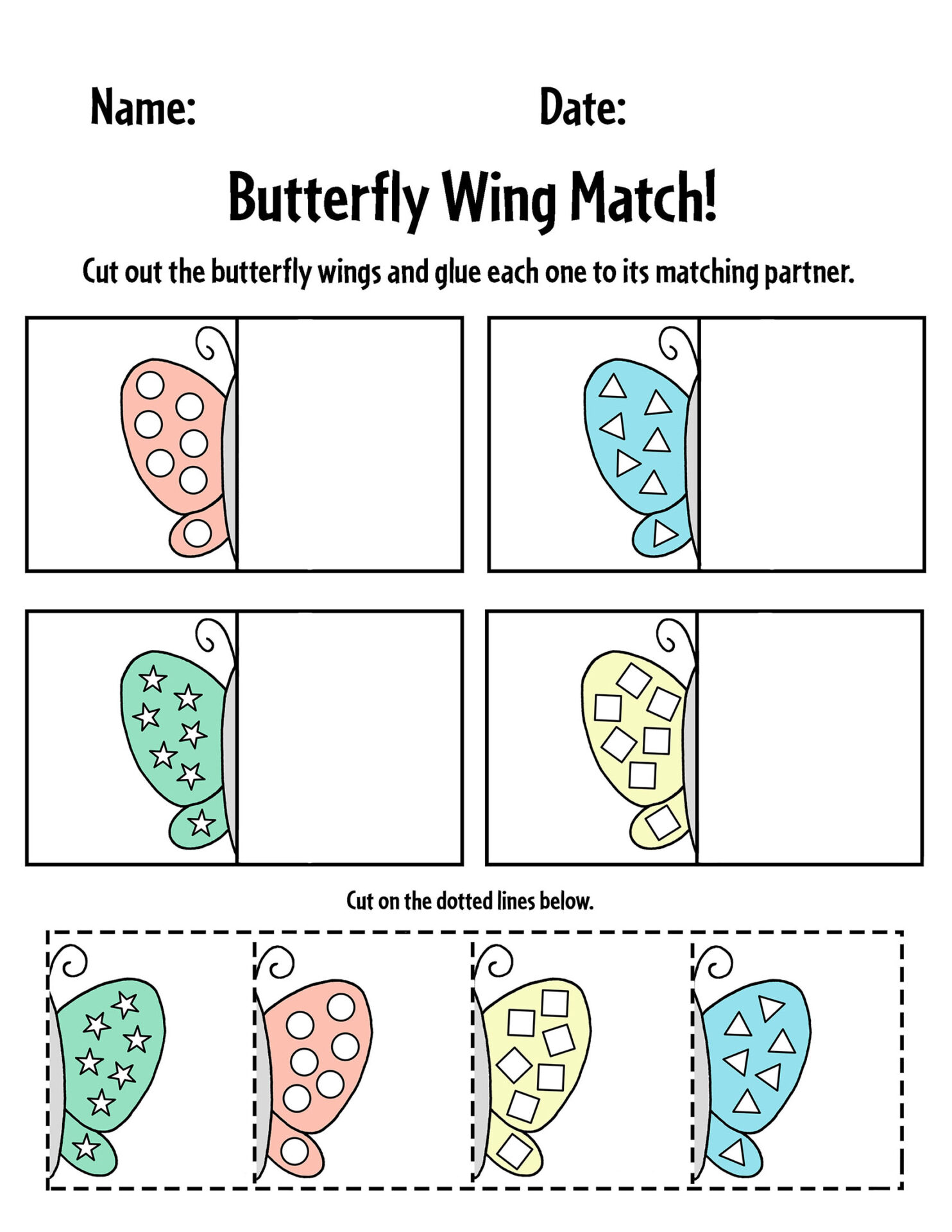 FREE Butterfly Worksheets! ⋆ The Hollydog Blog