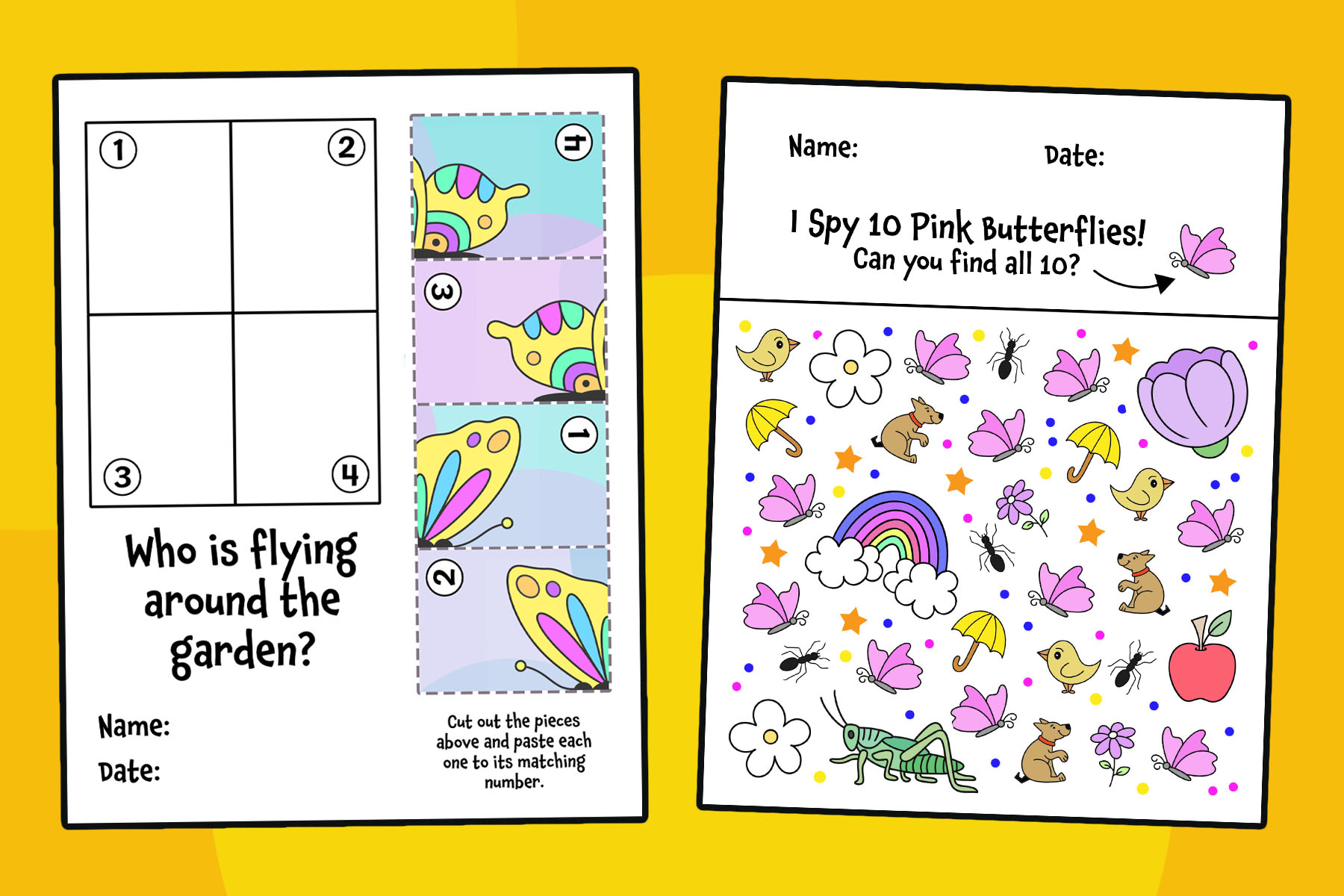 Free Butterfly Worksheets for Preschool (Cut and Paste, Tracing ...
