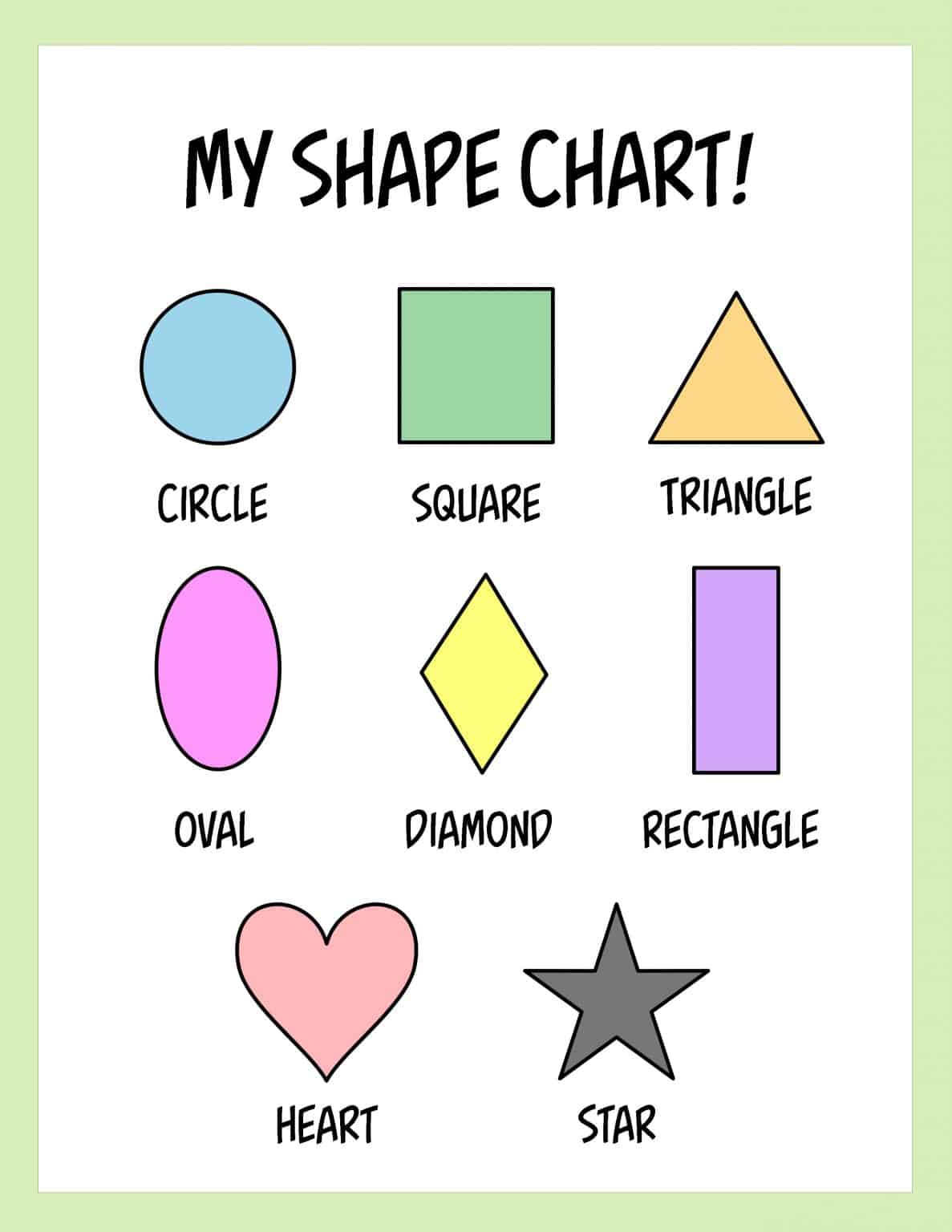 Shape Tracing Worksheets for Preschool! ⋆ The Hollydog Blog