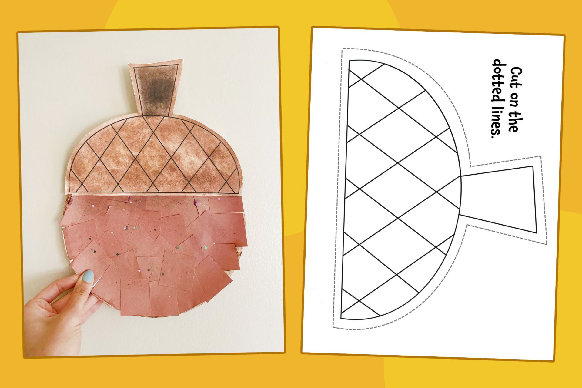 Acorn Craft for Preschool! (with free cutout) ⋆ The Hollydog Blog