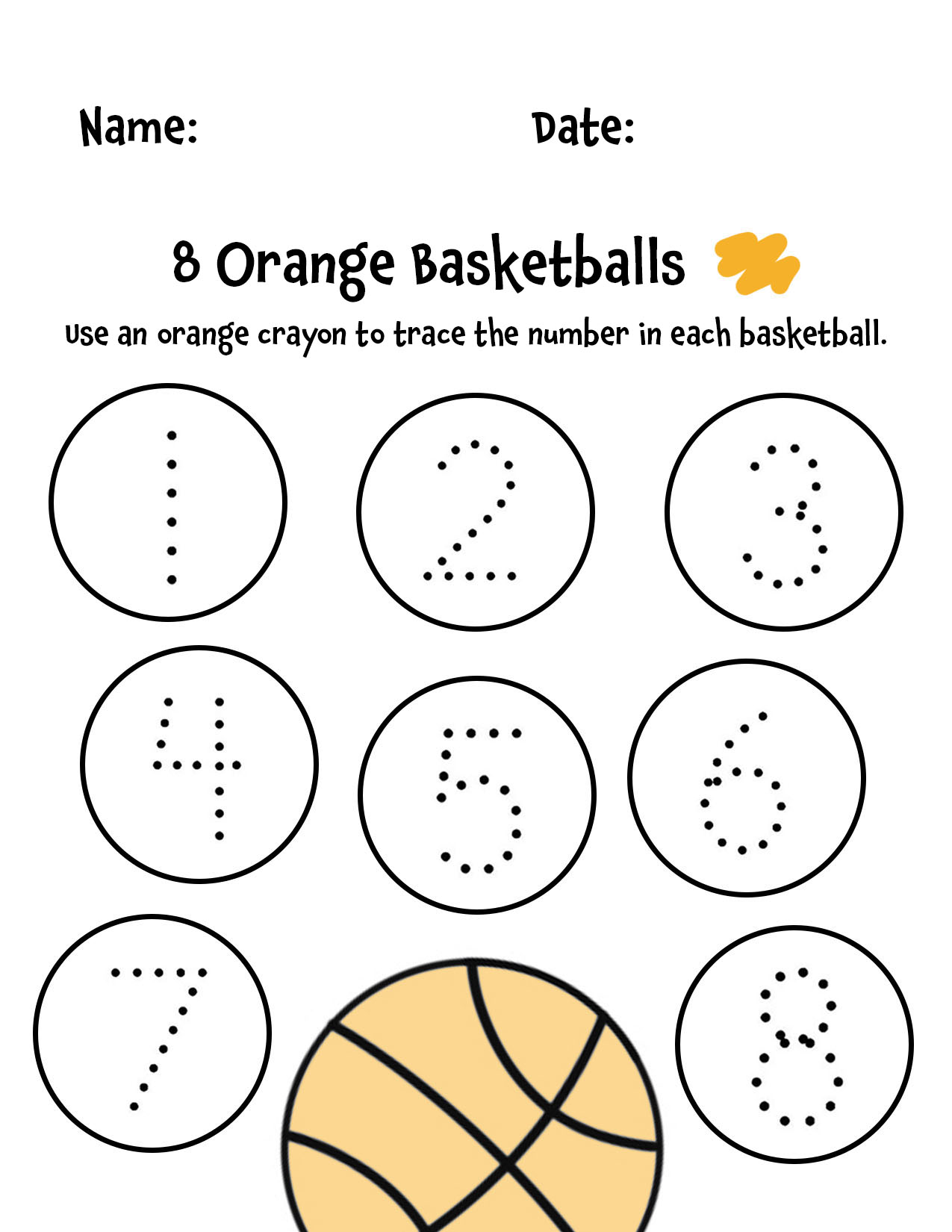 Orange Color Activities and Worksheets for Preschool! ⋆ The Hollydog Blog