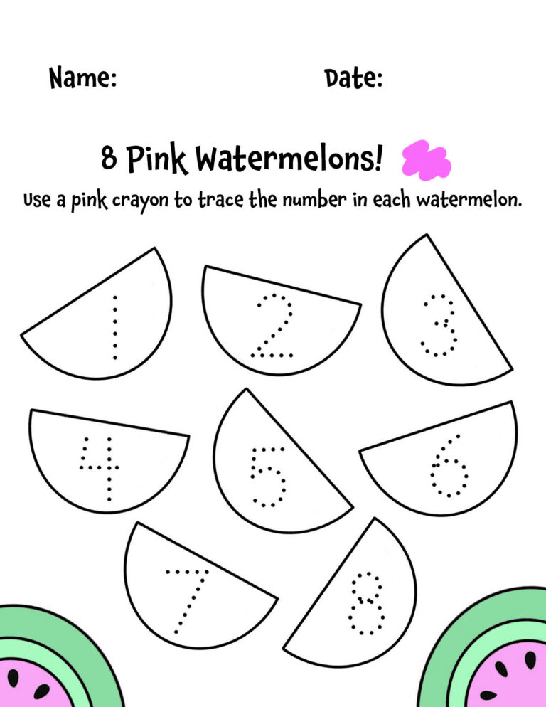 Pink Color Activities and Worksheets for Preschool! ⋆ The Hollydog Blog