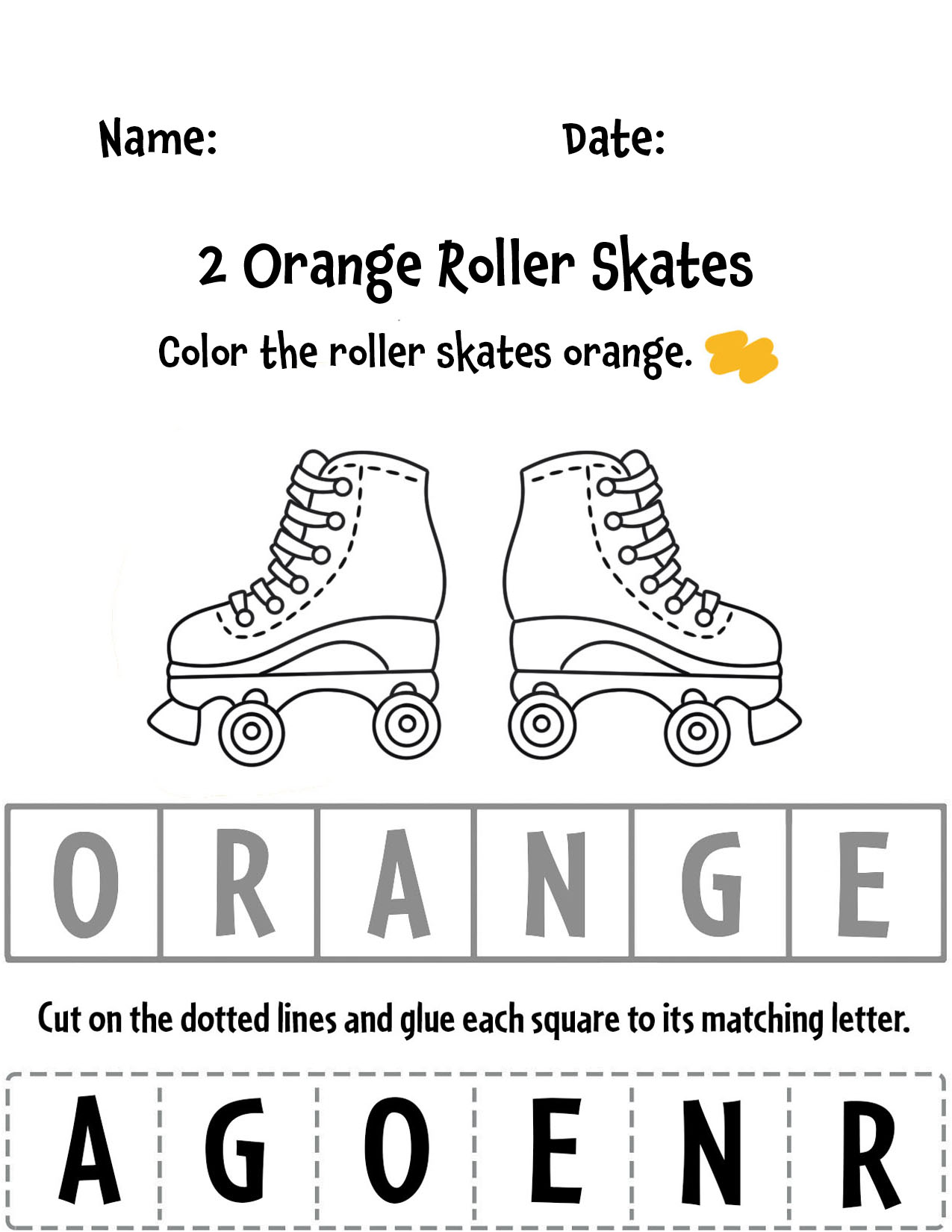 Orange Color Activities and Worksheets for Preschool! ⋆ The Hollydog Blog