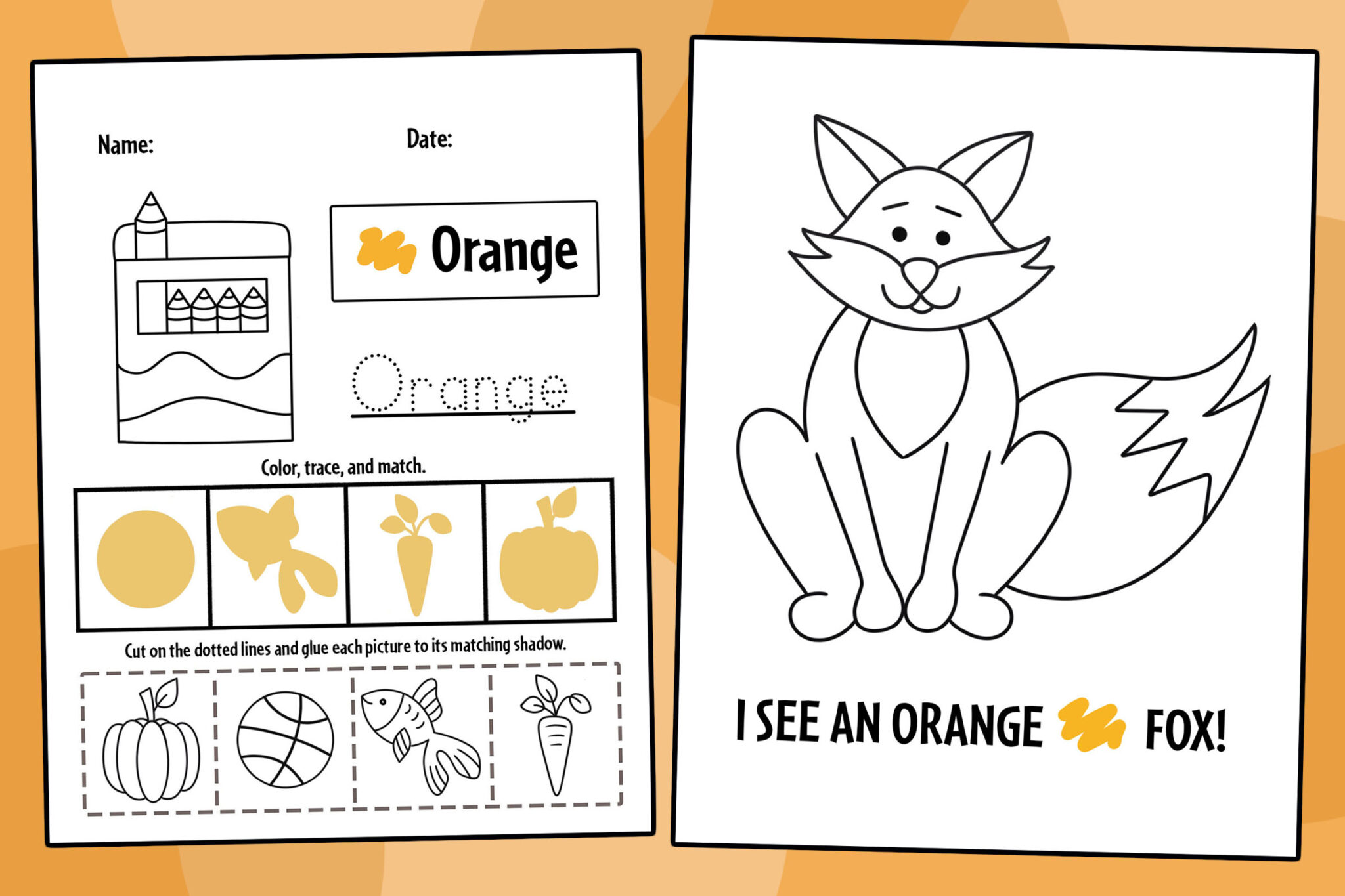 Free Color Worksheets for Preschool! ⋆ The Hollydog Blog