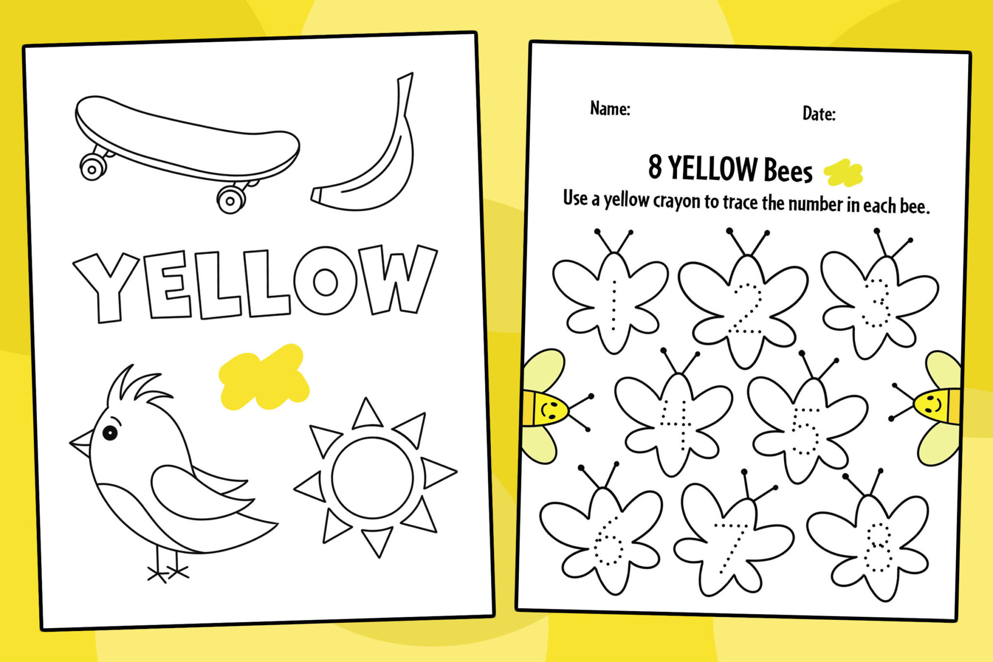Free Color Worksheets for Preschool! ⋆ The Hollydog Blog