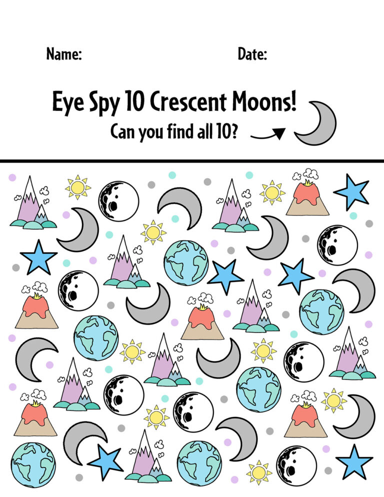 Moon Preschool Theme Worksheets! ⋆ The Hollydog Blog