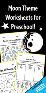Moon Preschool Theme Worksheets! ⋆ The Hollydog Blog