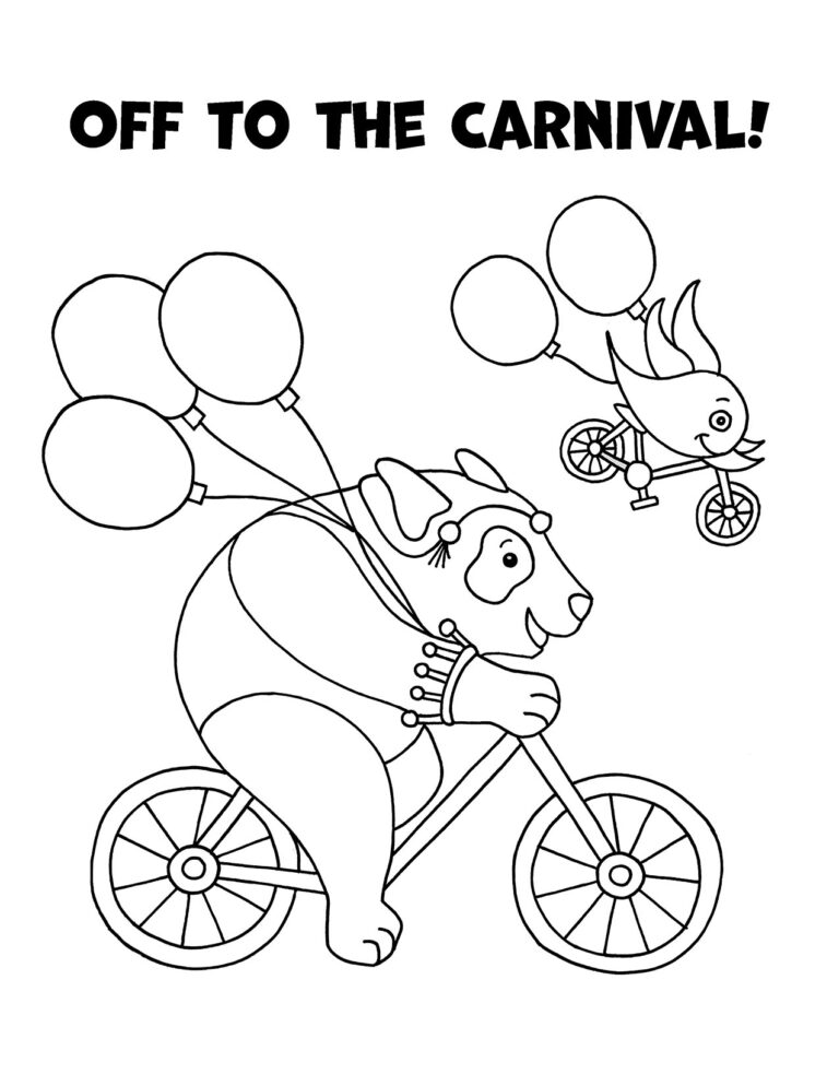Free Carnival Coloring Pages! ⋆ The Hollydog Blog