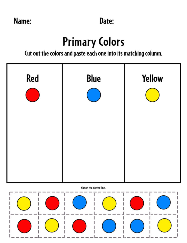 Free Rainbow Preschool Theme Worksheets & Activities! ⋆ The Hollydog Blog