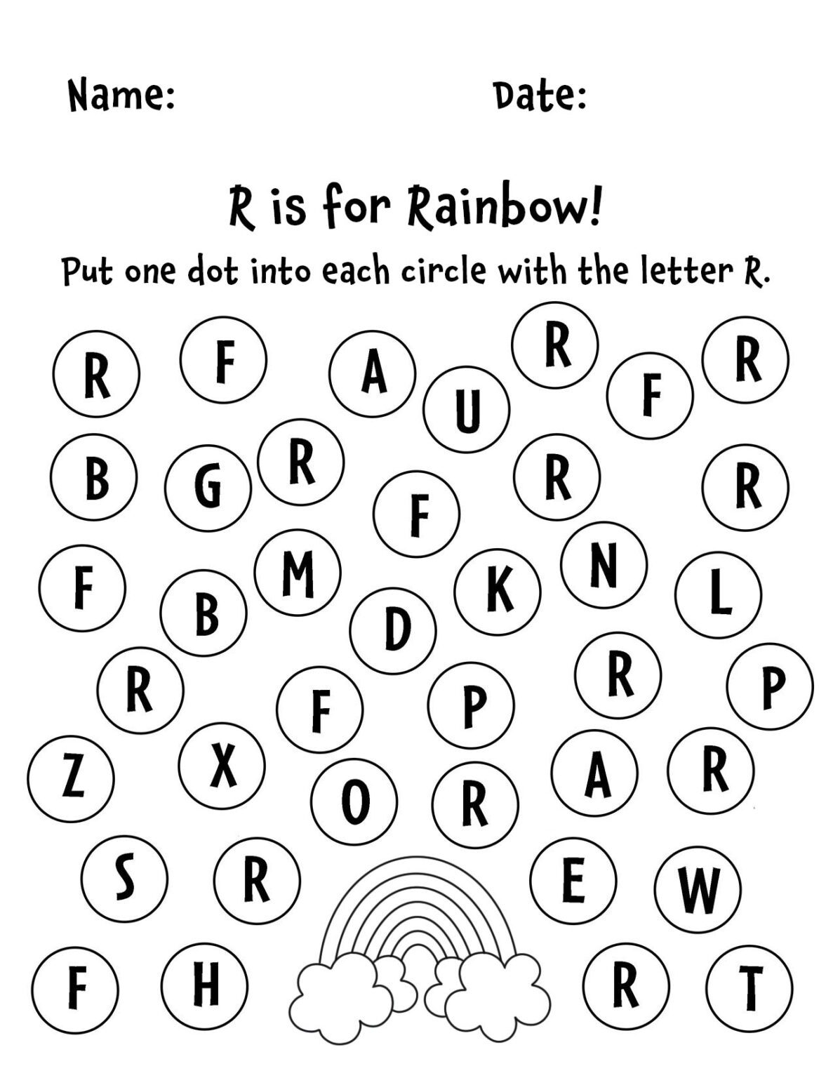 Free Rainbow Preschool Theme Worksheets & Activities! ⋆ The Hollydog Blog