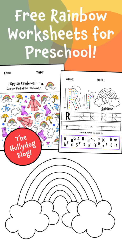 Free Rainbow Preschool Theme Worksheets & Activities! ⋆ The Hollydog Blog