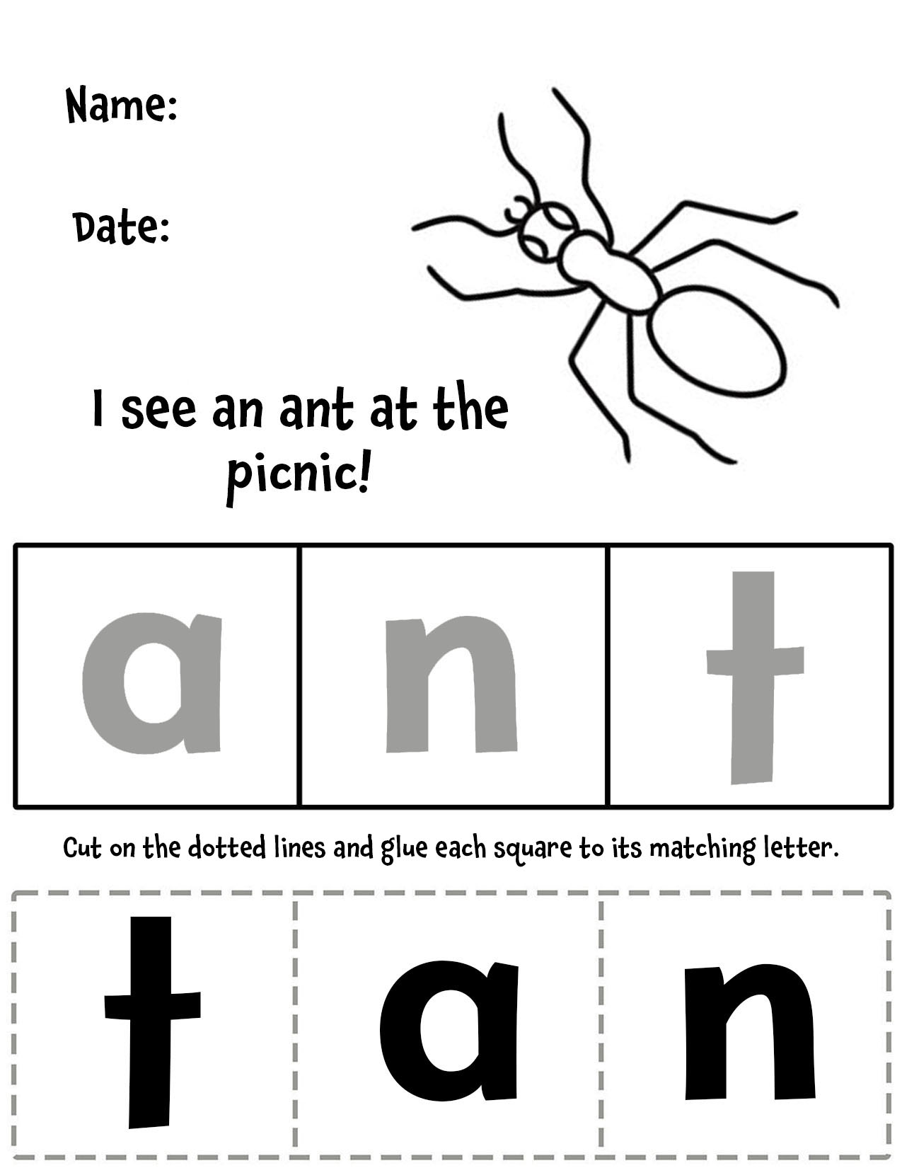 Free Picnic Theme Printables for Preschool! ⋆ The Hollydog Blog