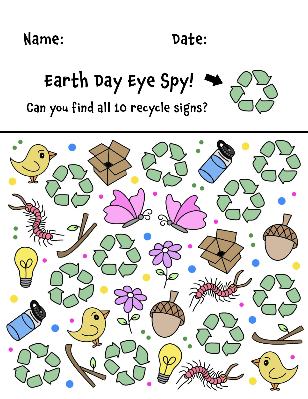 Earth Day Preschool Theme Free Printables! ⋆ The Hollydog Blog