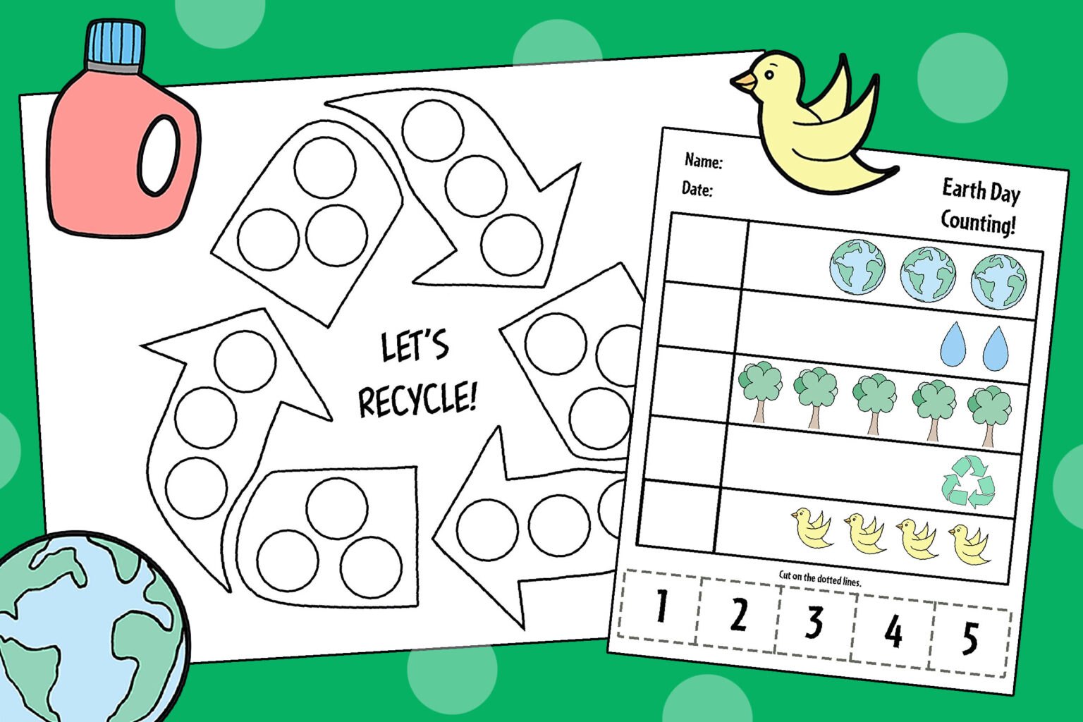 Earth Day Preschool Theme Free Printables! ⋆ The Hollydog Blog