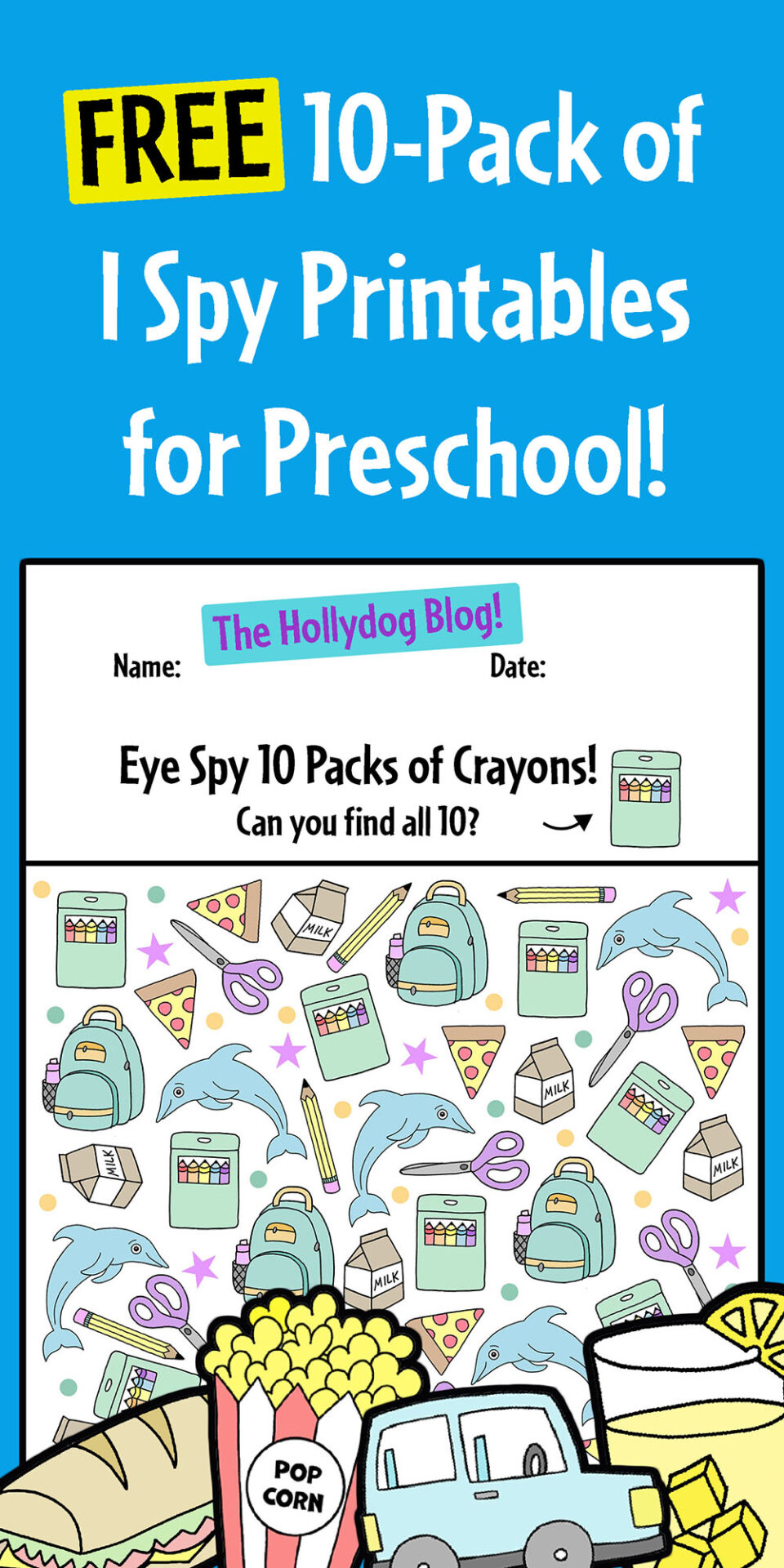 Free Preschool I Spy Printables! (I Spy Worksheets!) ⋆ The Hollydog Blog