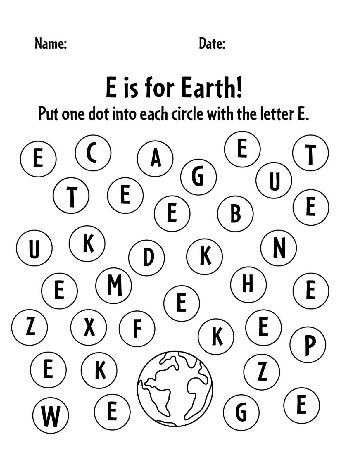 Earth Day Preschool Theme Free Printables! ⋆ The Hollydog Blog