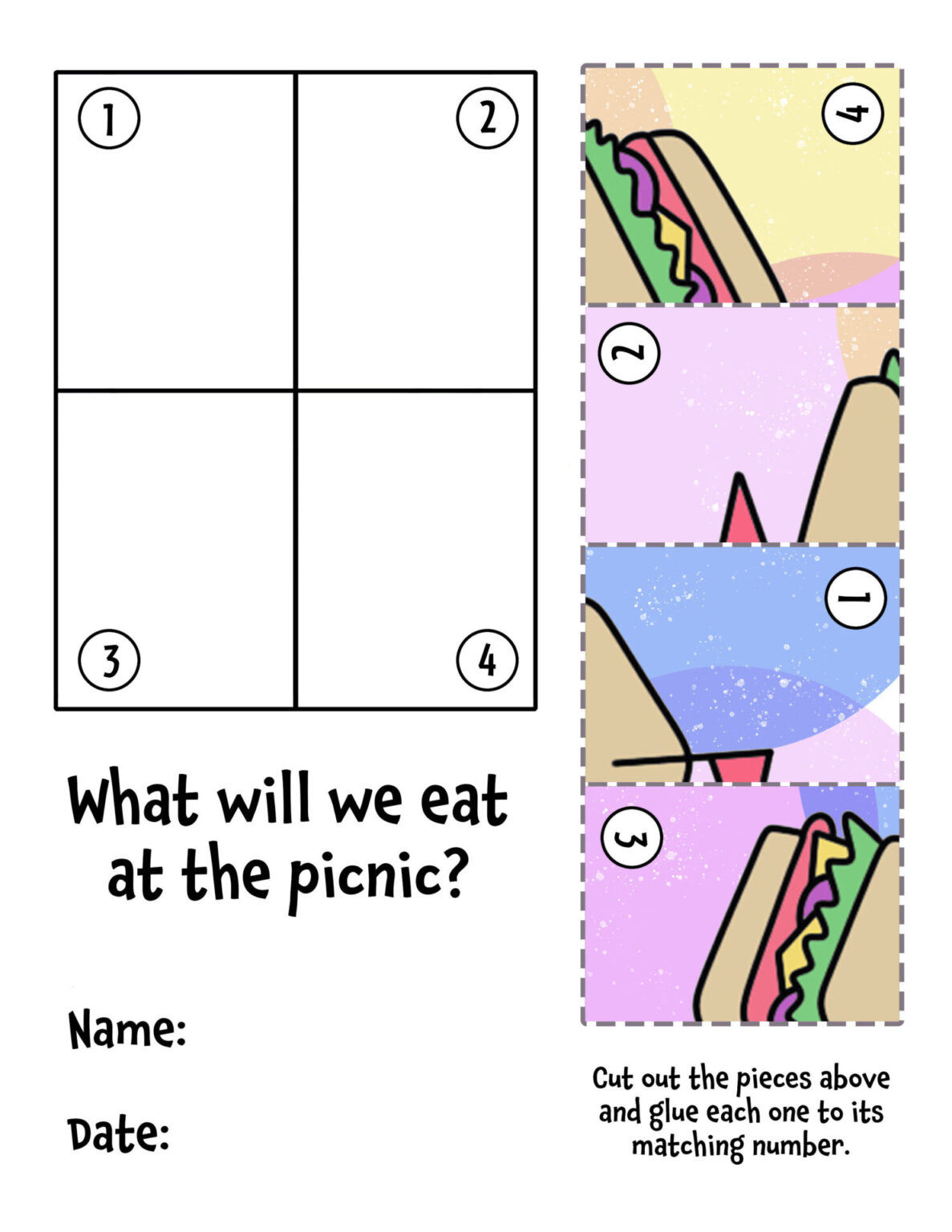 Free Picnic Theme Printables for Preschool! ⋆ The Hollydog Blog