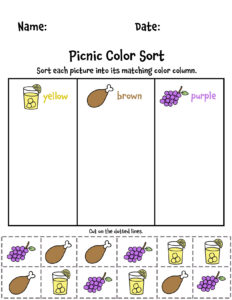 Free Picnic Theme Printables for Preschool! ⋆ The Hollydog Blog