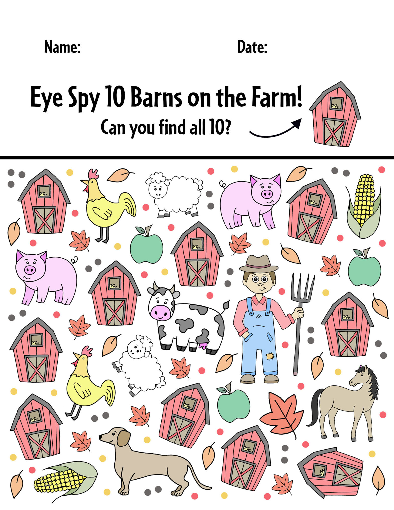 Free Farm Worksheets for Preschool! ⋆ The Hollydog Blog