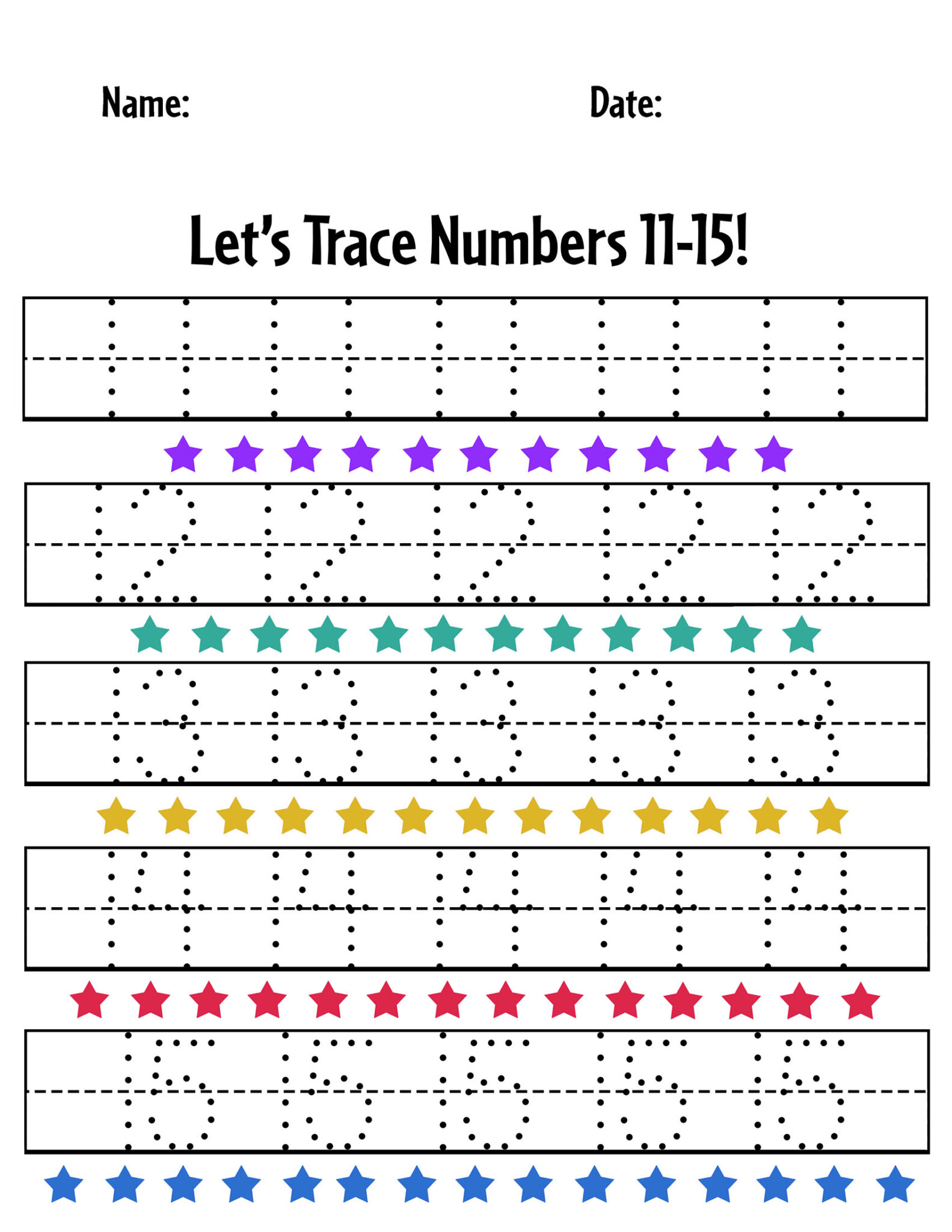 Free Numbers 1-20 Tracing Worksheets! ⋆ The Hollydog Blog