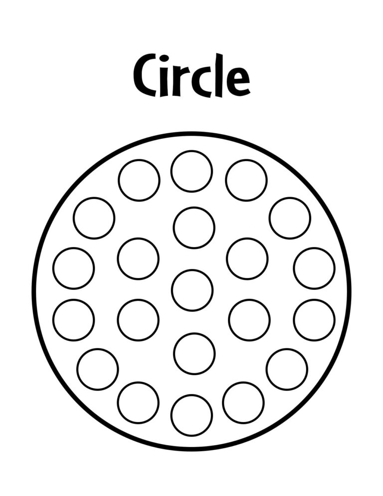 Free Circle Worksheets for Preschool! ⋆ The Hollydog Blog