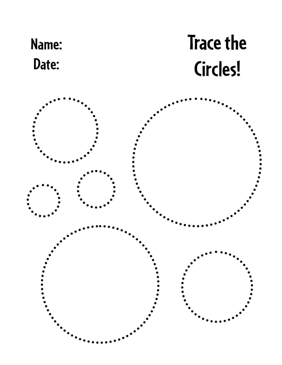 Free Circle Worksheets for Preschool! ⋆ The Hollydog Blog
