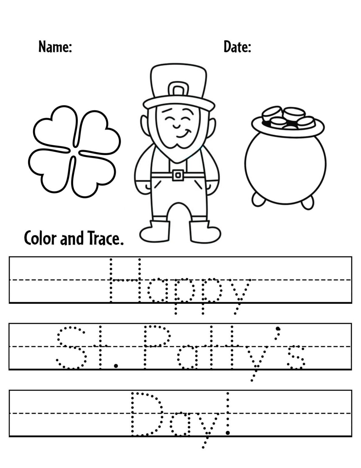 Free St. Patrick's Day Activities and Worksheets for Preschool! ⋆ The ...