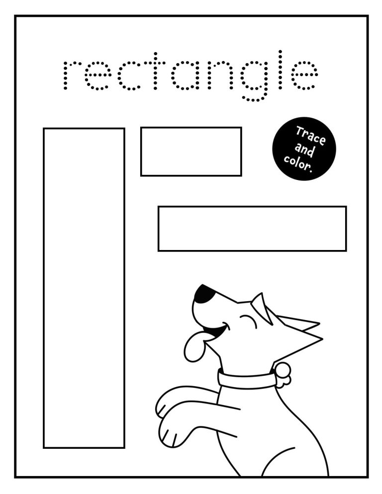 Free Rectangle Worksheets for Preschool (Easy Printable Shape ...