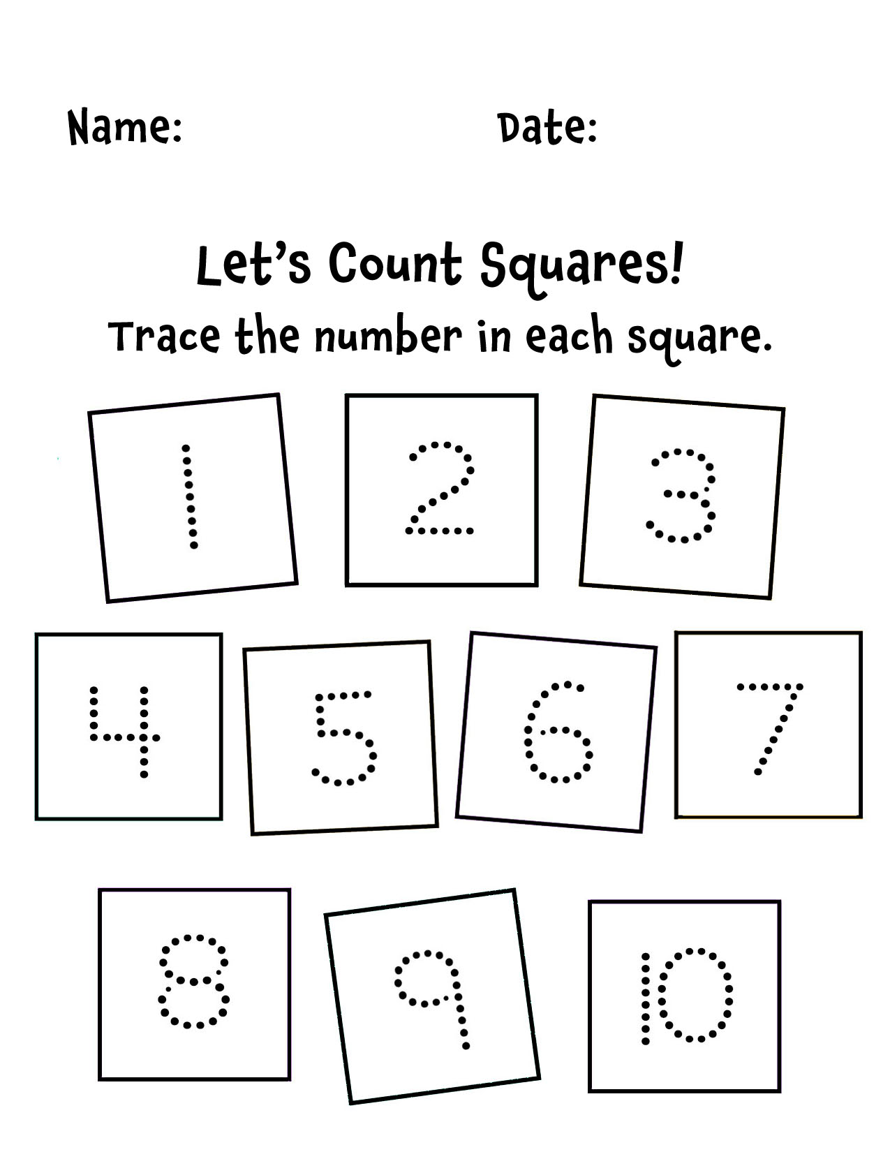 Free Square Worksheets for Preschool (Easy Printable Shape Activities ...