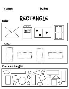 Free Rectangle Worksheets for Preschool (Easy Printable Shape ...