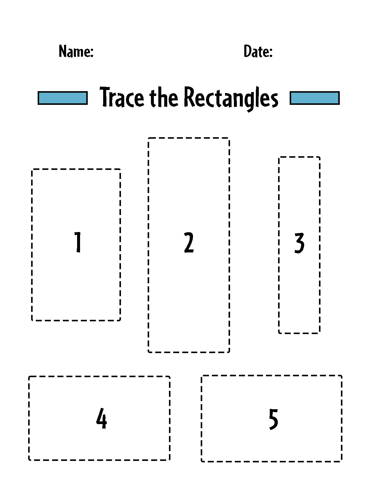 Shape Tracing Worksheets for Preschool! ⋆ The Hollydog Blog