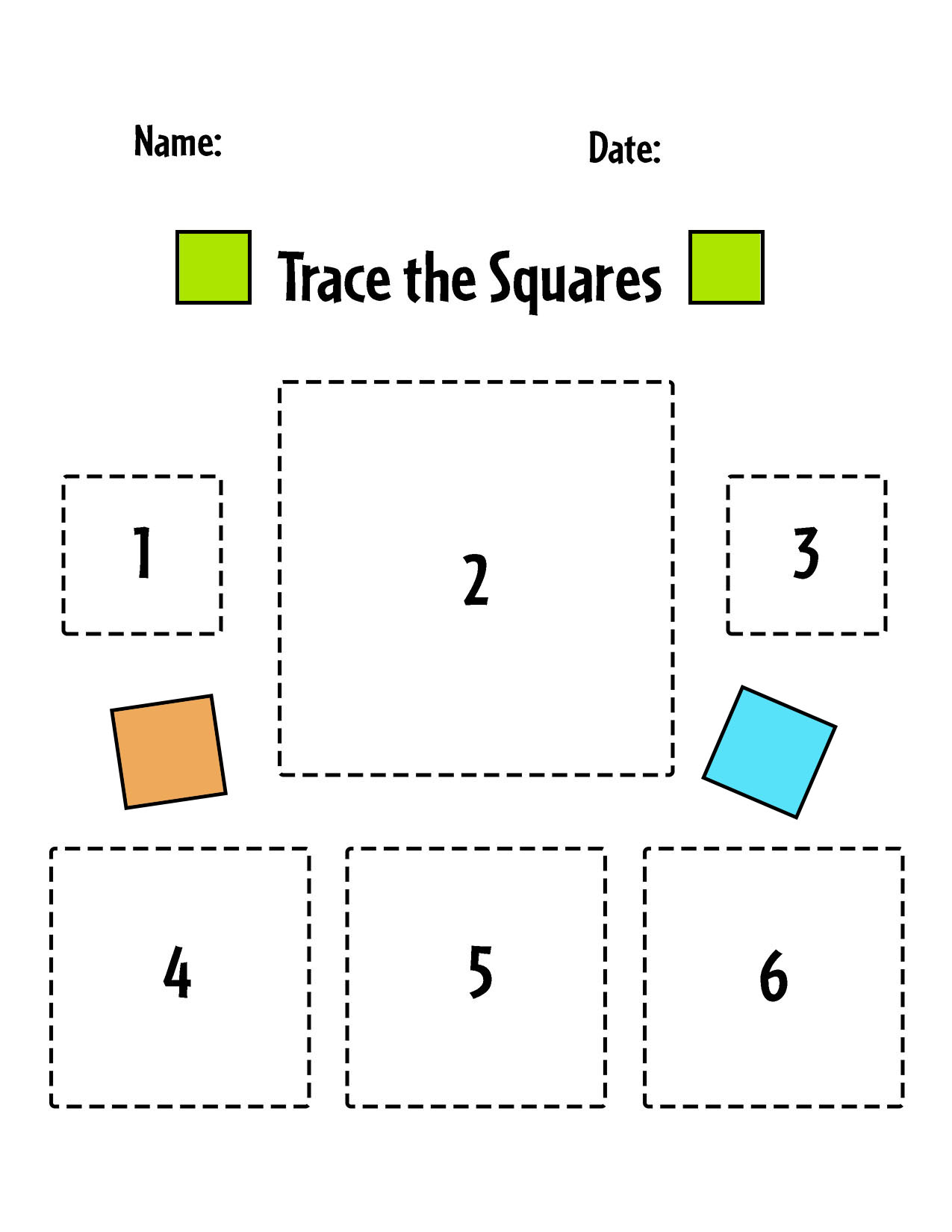 Shape Tracing Worksheets for Preschool! ⋆ The Hollydog Blog