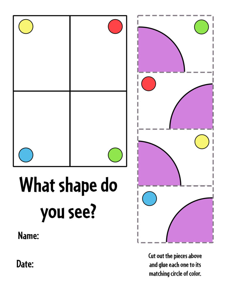 Free Circle Worksheets for Preschool! ⋆ The Hollydog Blog