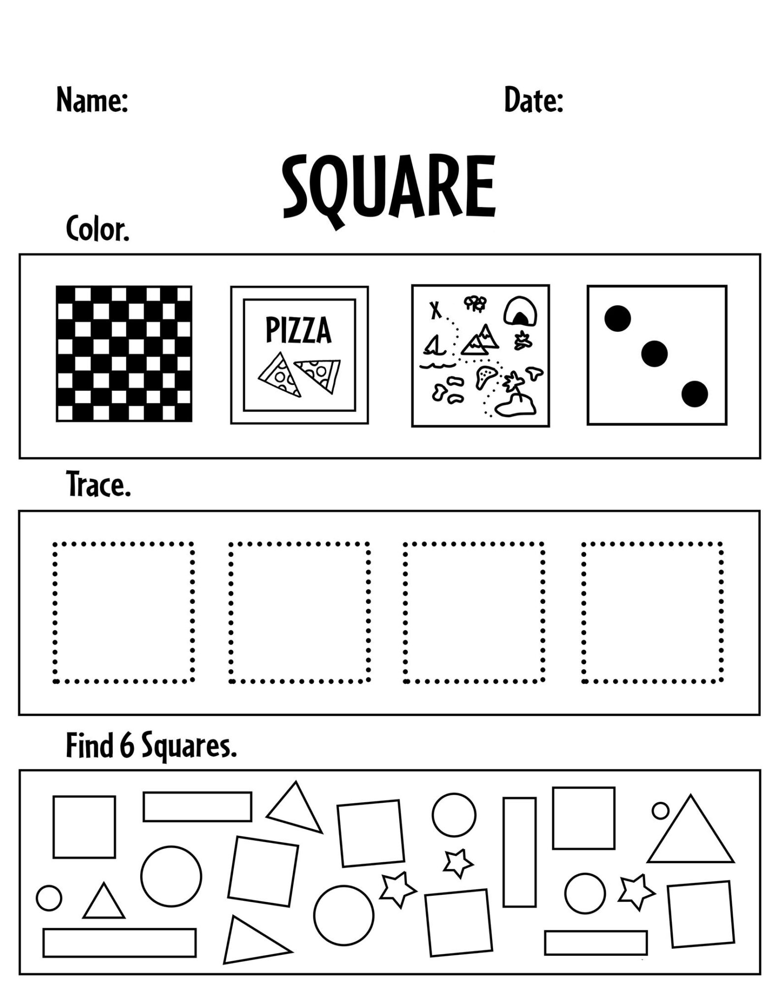 Free Square Worksheets For Preschool The Hollydog Blog Free Square Worksheets For Preschool The Hollydog Blog