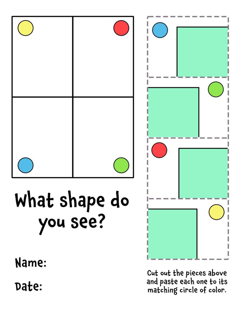 Free Square Worksheets for Preschool (Easy Printable Shape Activities ...