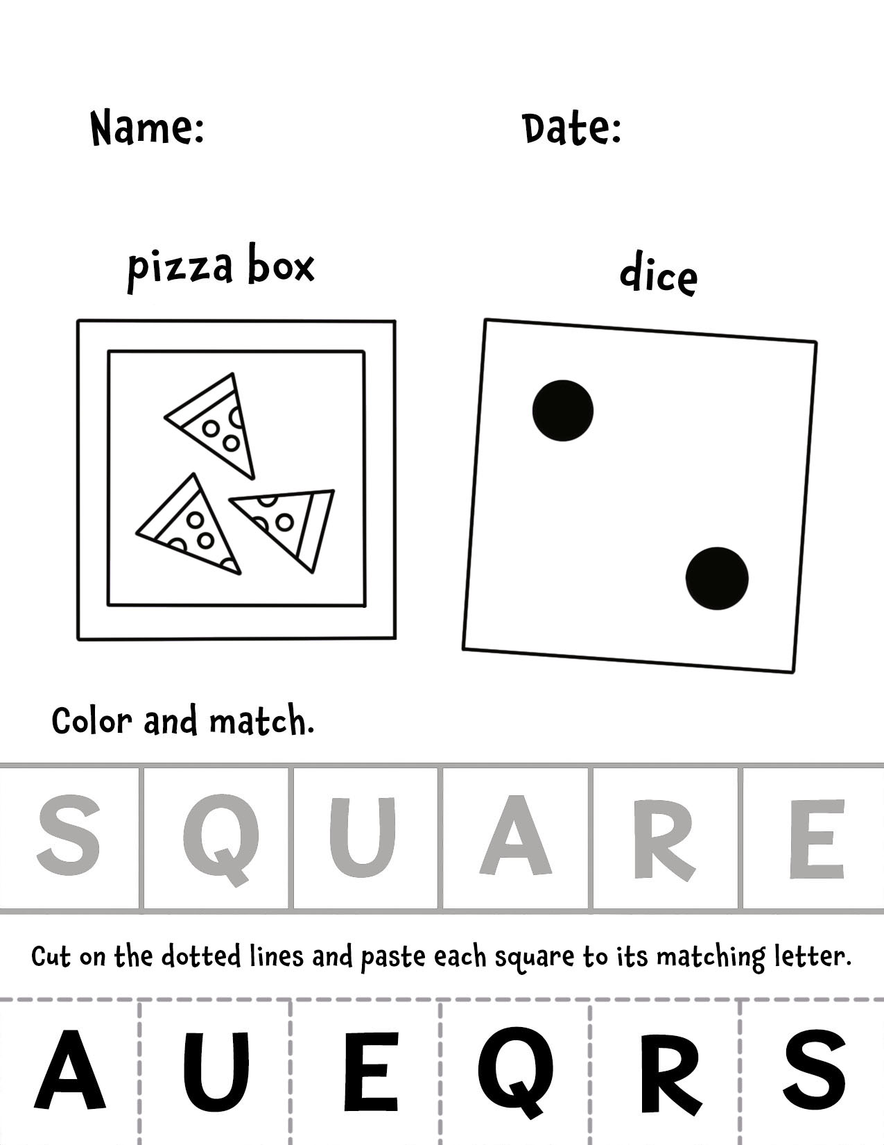 Free Square Worksheets for Preschool (Easy Printable Shape Activities ...