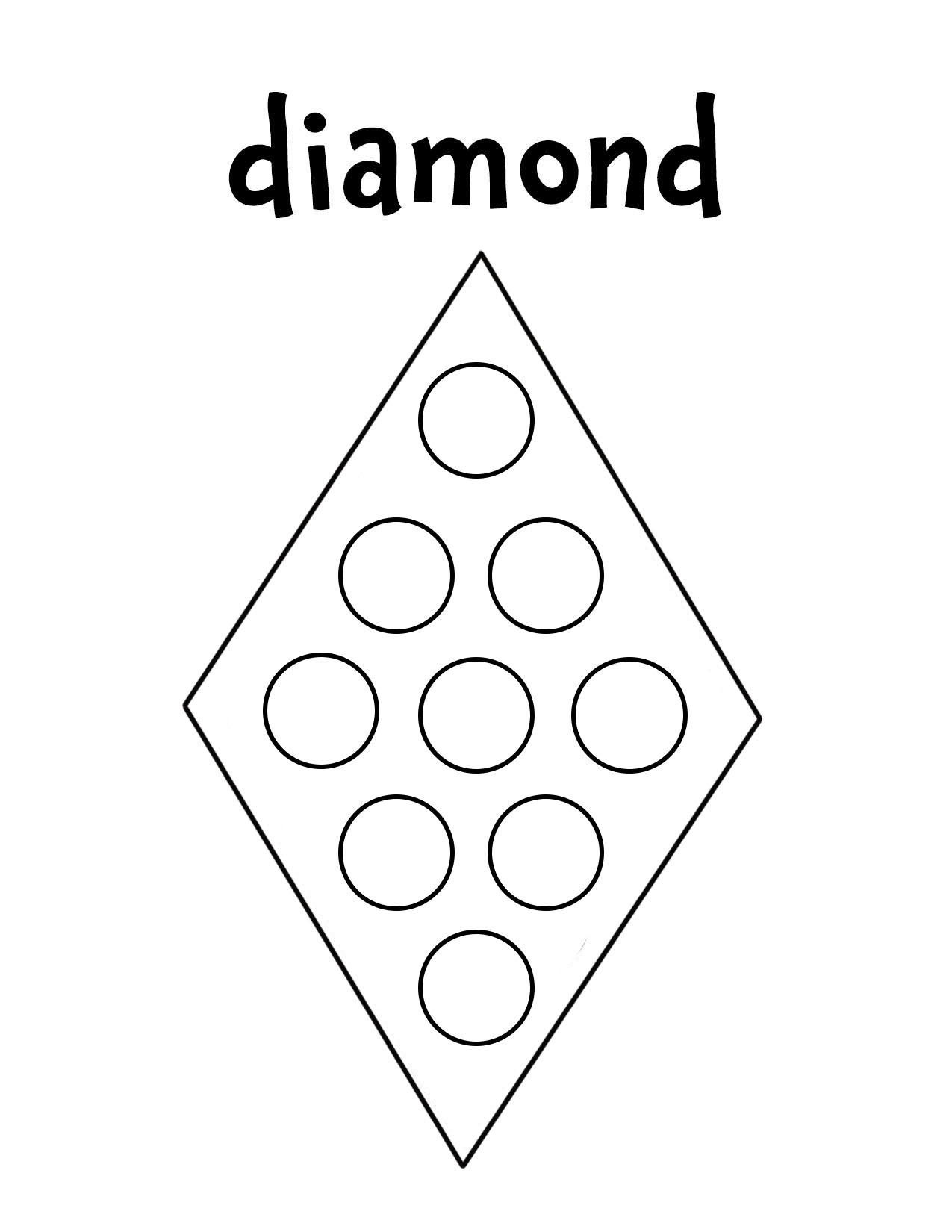 Free Diamond Worksheets for Preschool (Easy Printable Shape Activities ...