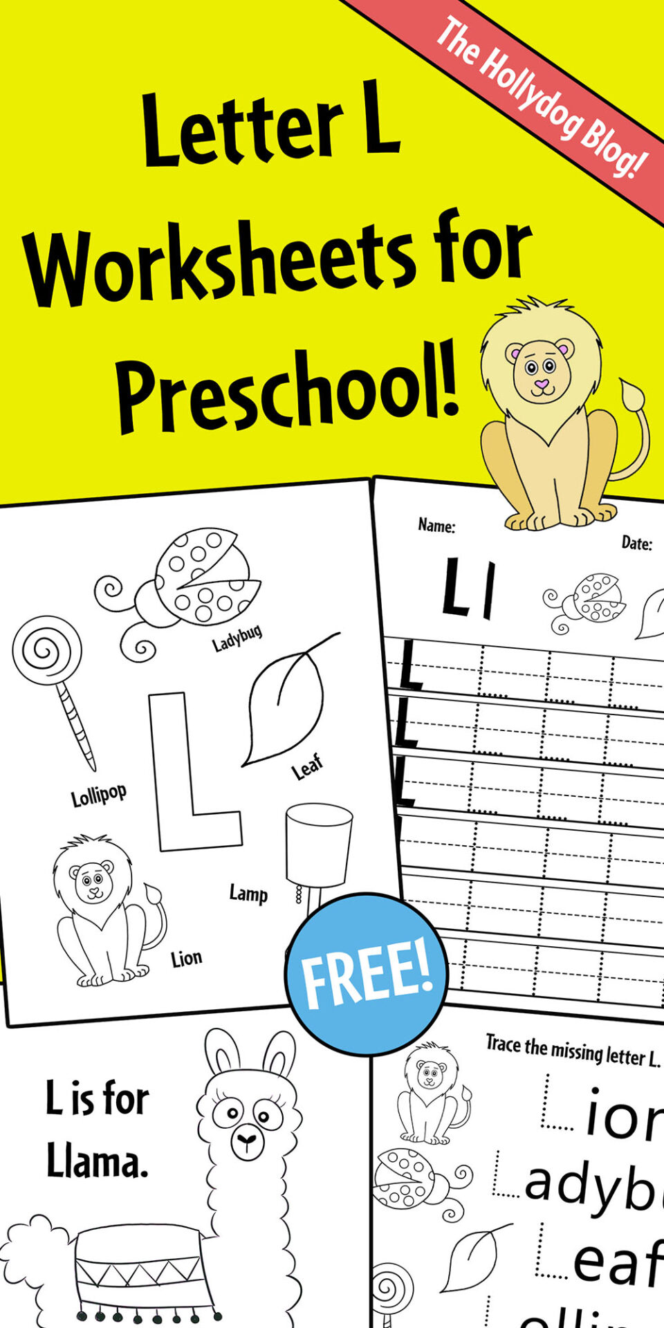 Free Letter L Worksheets For Preschool The Hollydog Blog Free Letter L Worksheets For Preschool The Hollydog Blog