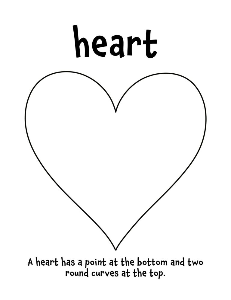 Free Heart Worksheets for Preschool (Easy Printable Shape Activities) ⋆ ...