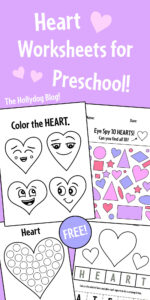 Free Heart Worksheets for Preschool! ⋆ The Hollydog Blog
