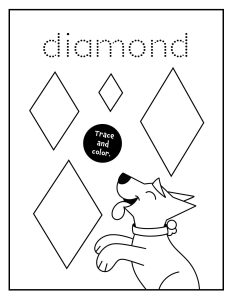 Free Diamond Worksheets for Preschool (Easy Printable Shape Activities ...