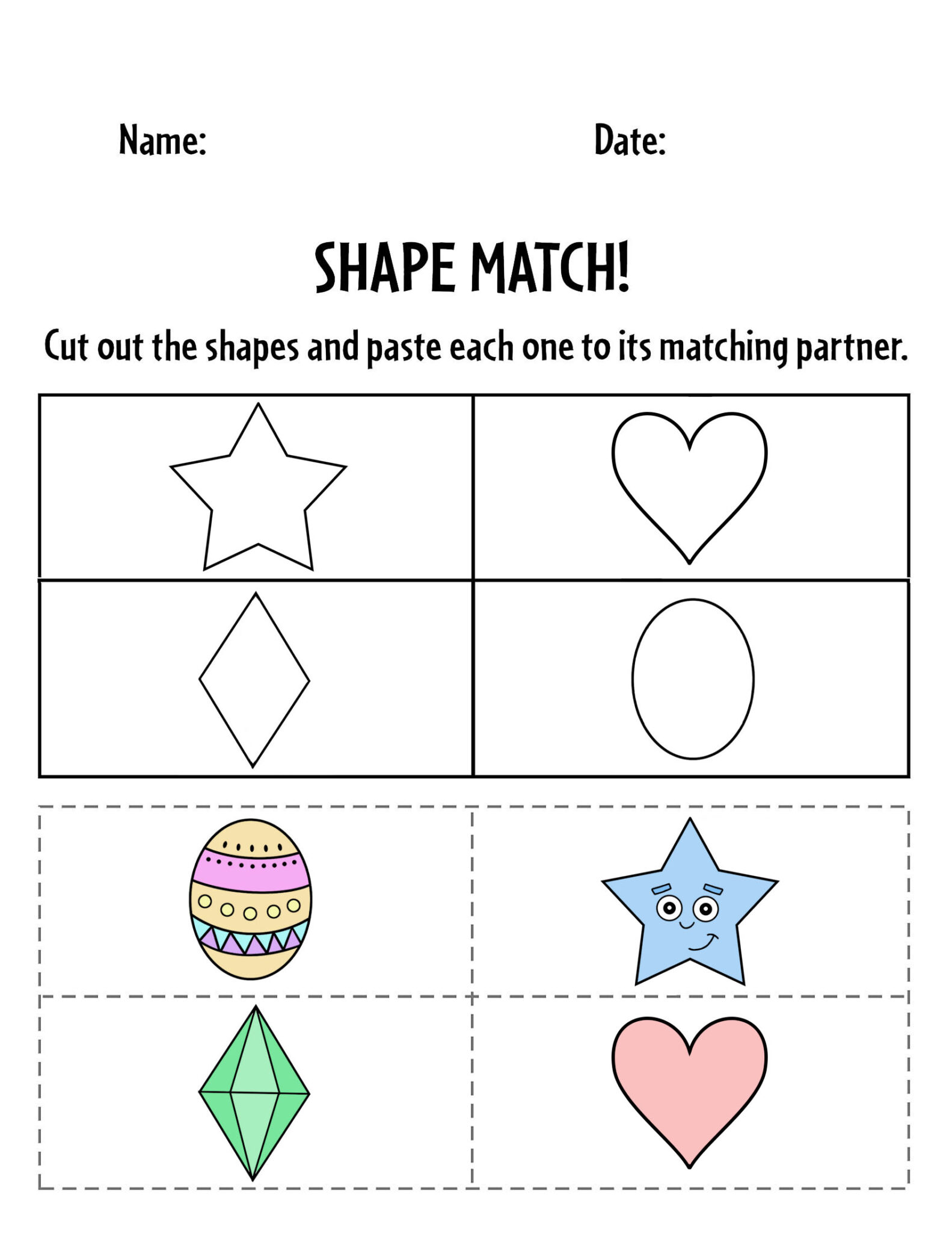 Free Shape Sorting Worksheets for Preschool! ⋆ The Hollydog Blog