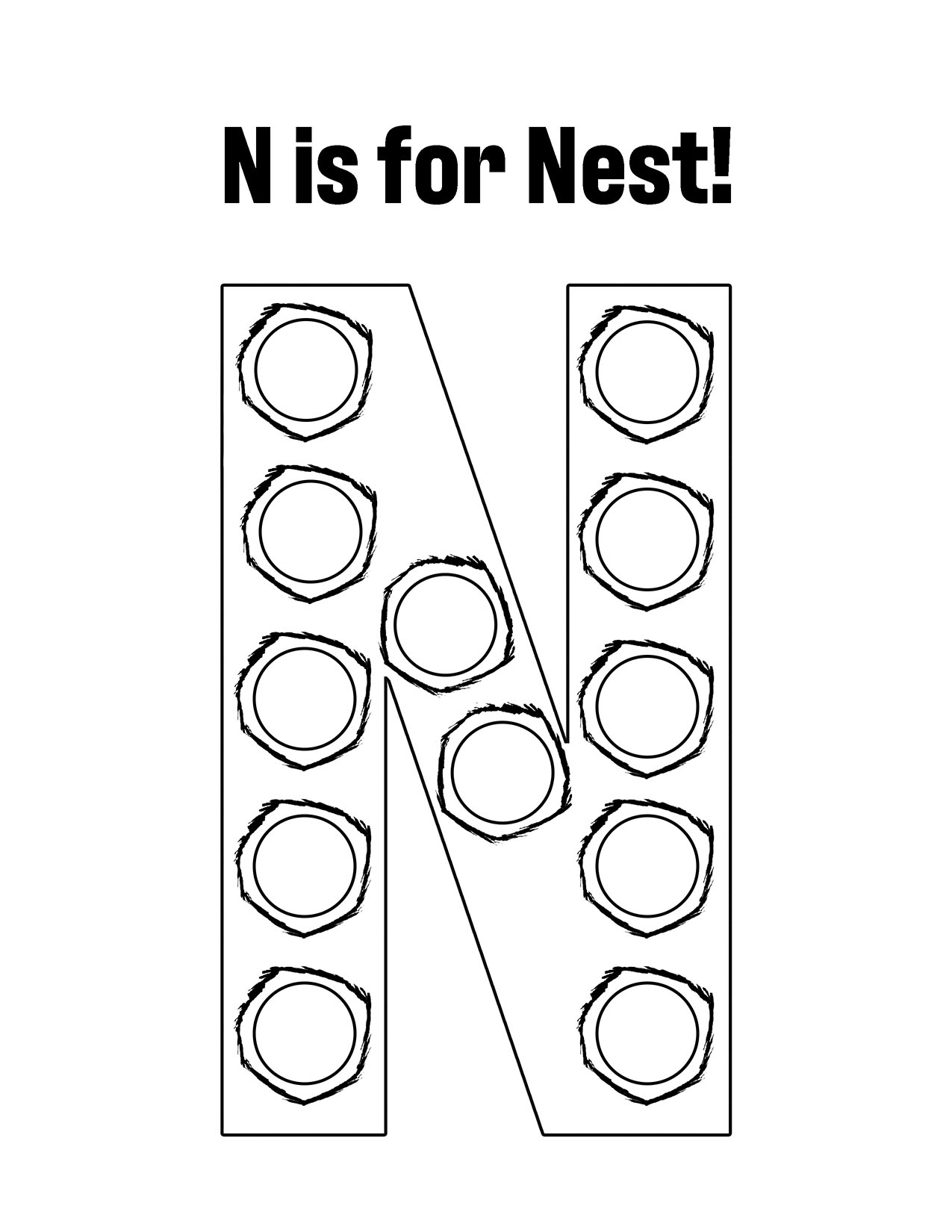 Free Letter N Worksheets for Preschool! ⋆ The Hollydog Blog