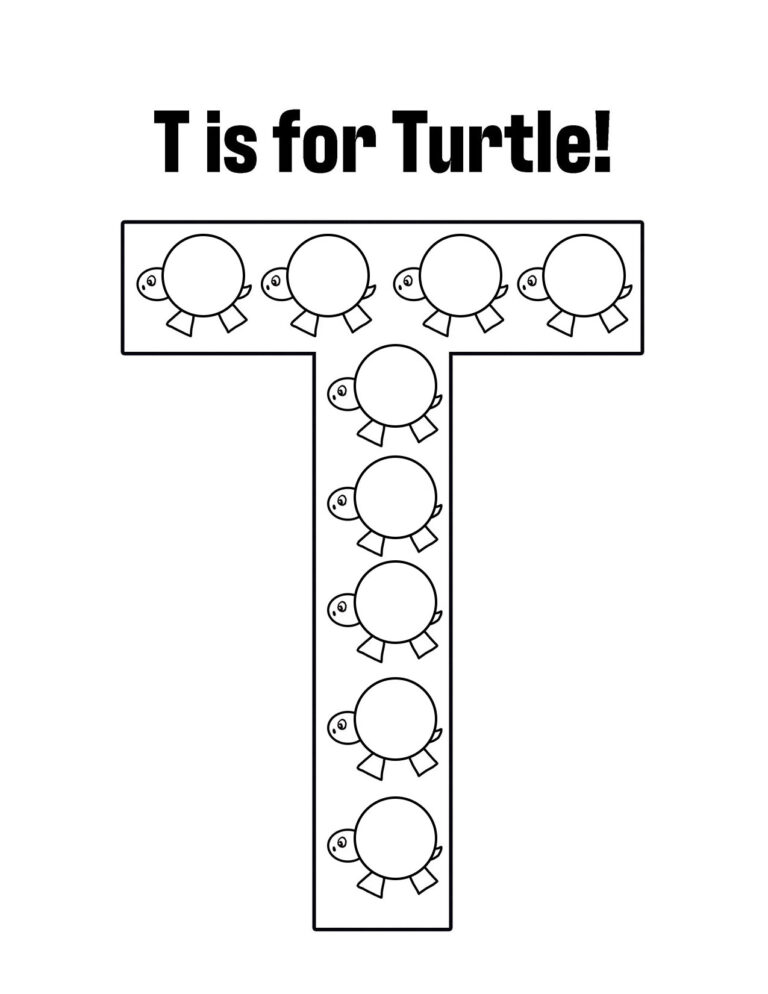 FREE Letter T Worksheets for Preschool ⋆ The Hollydog Blog