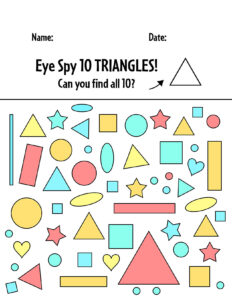 Free Triangle Worksheets for Preschool! ⋆ The Hollydog Blog