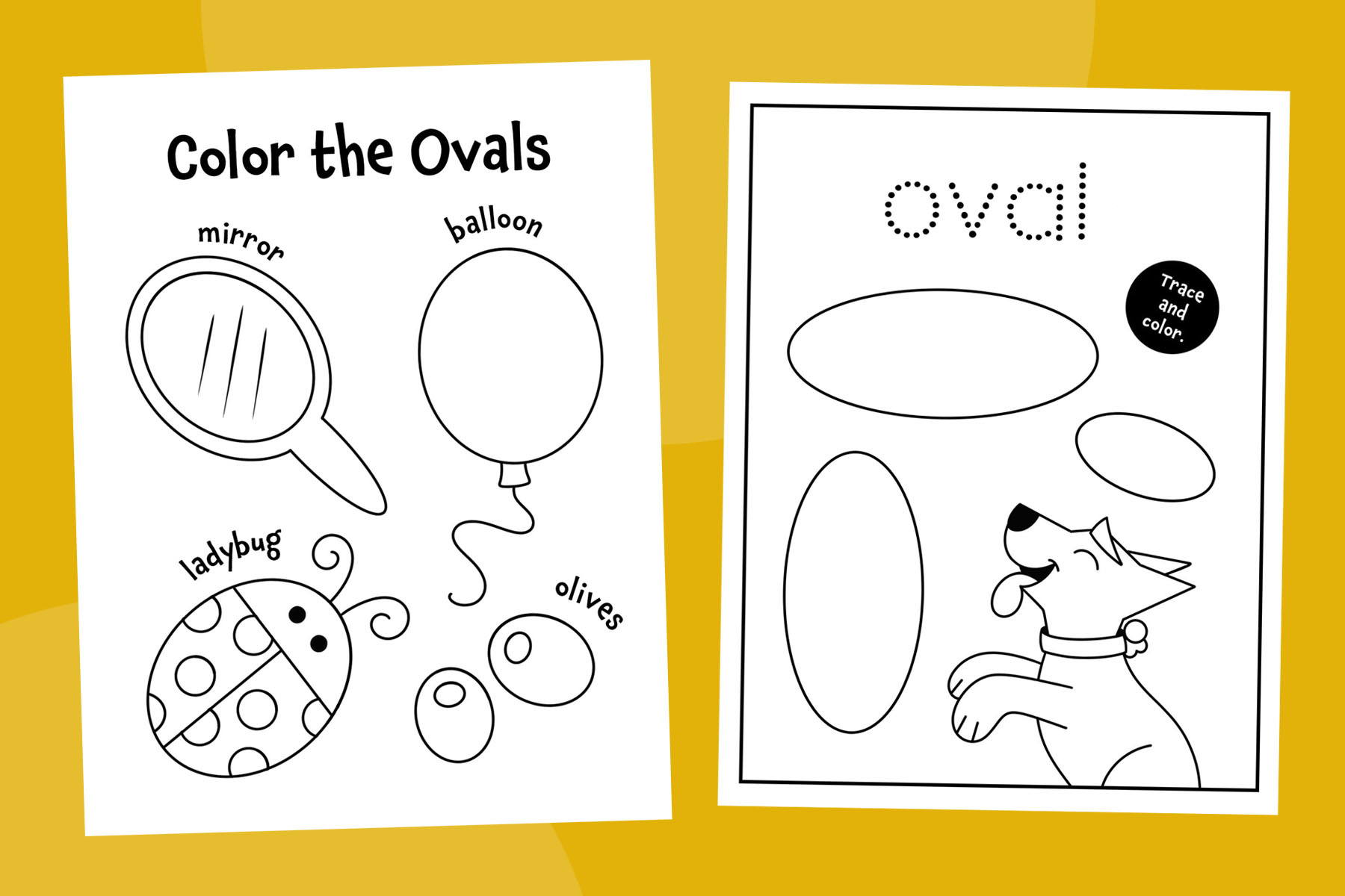 Free Oval Worksheets for Preschool (Easy Printable Shape Activities) ⋆ ...
