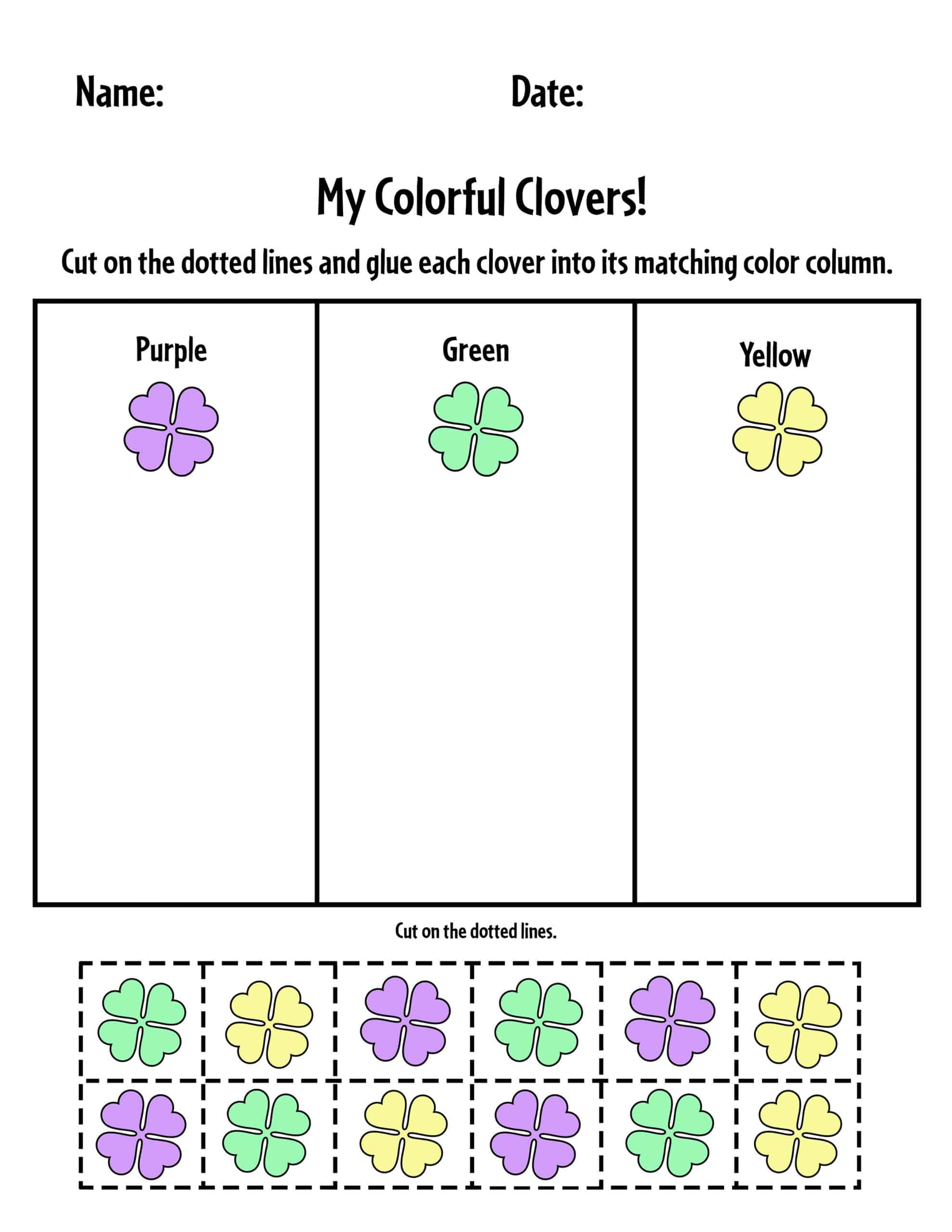 FREE March Worksheets for Preschool ⋆ The Hollydog Blog